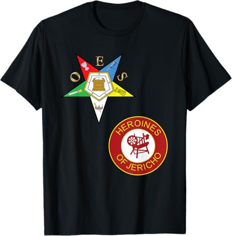 OES Heroines of Jericho Split Order Eastern Star PHA HOJ T-Shirt ...